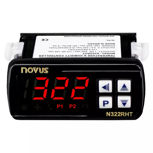 Humidity & Temperature Controller 2 Relay Outputs | Novus N322-RHT-24V – Production Automation