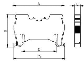 Onka OPK 2,5mm Push Fit Terminal For DIN Rail 24A Rated (1502 Grey ...