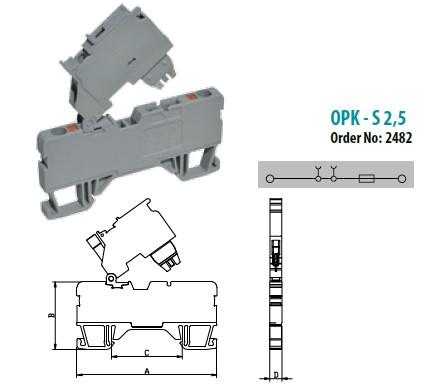 5 x 20mm Push Fit Fuse Terminal | Fuse Holder For DIN Rail (2482 Grey ...