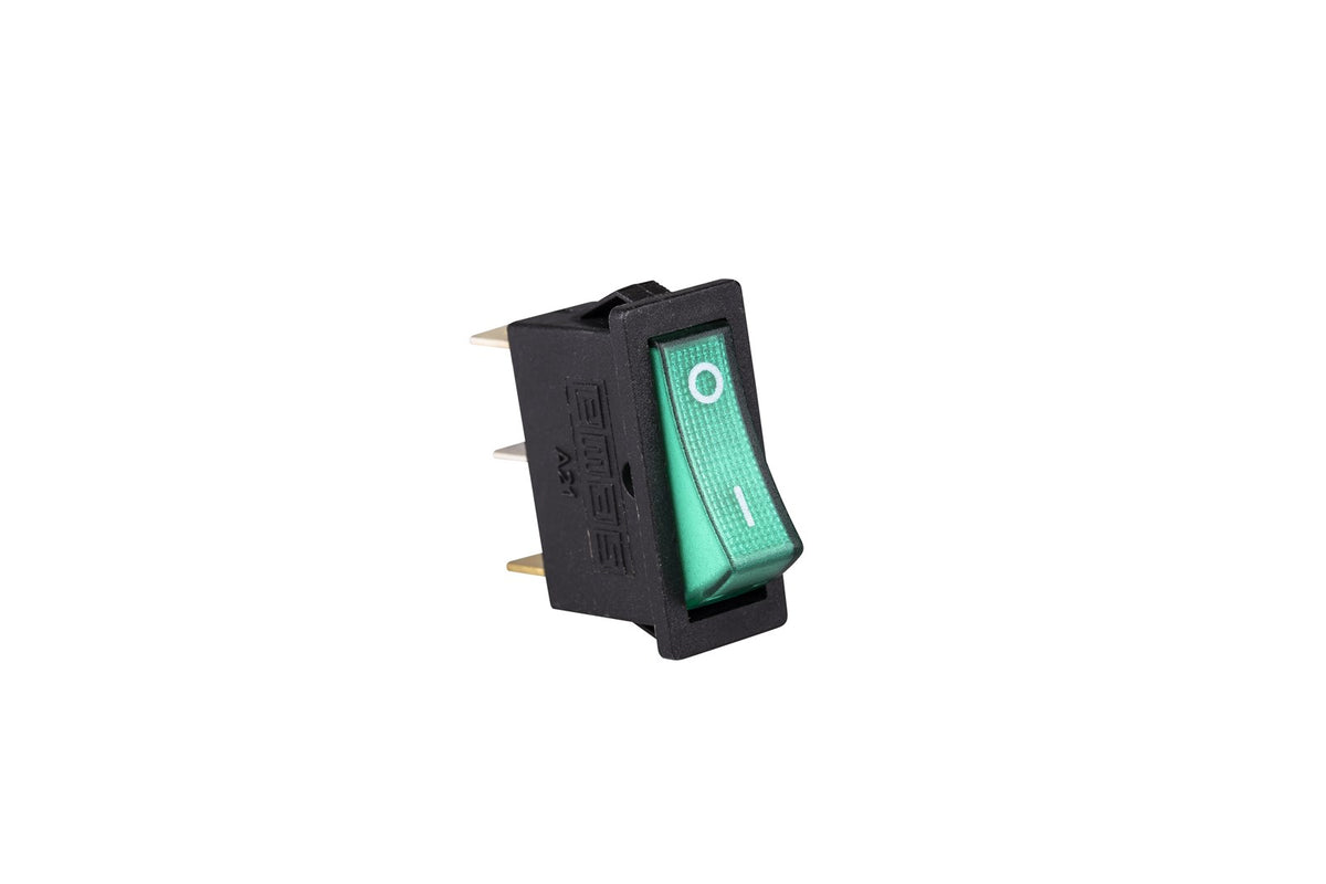 EMAS A21 Series Illuminated Green Rocker Switch SPST 16A 230V | UK ...