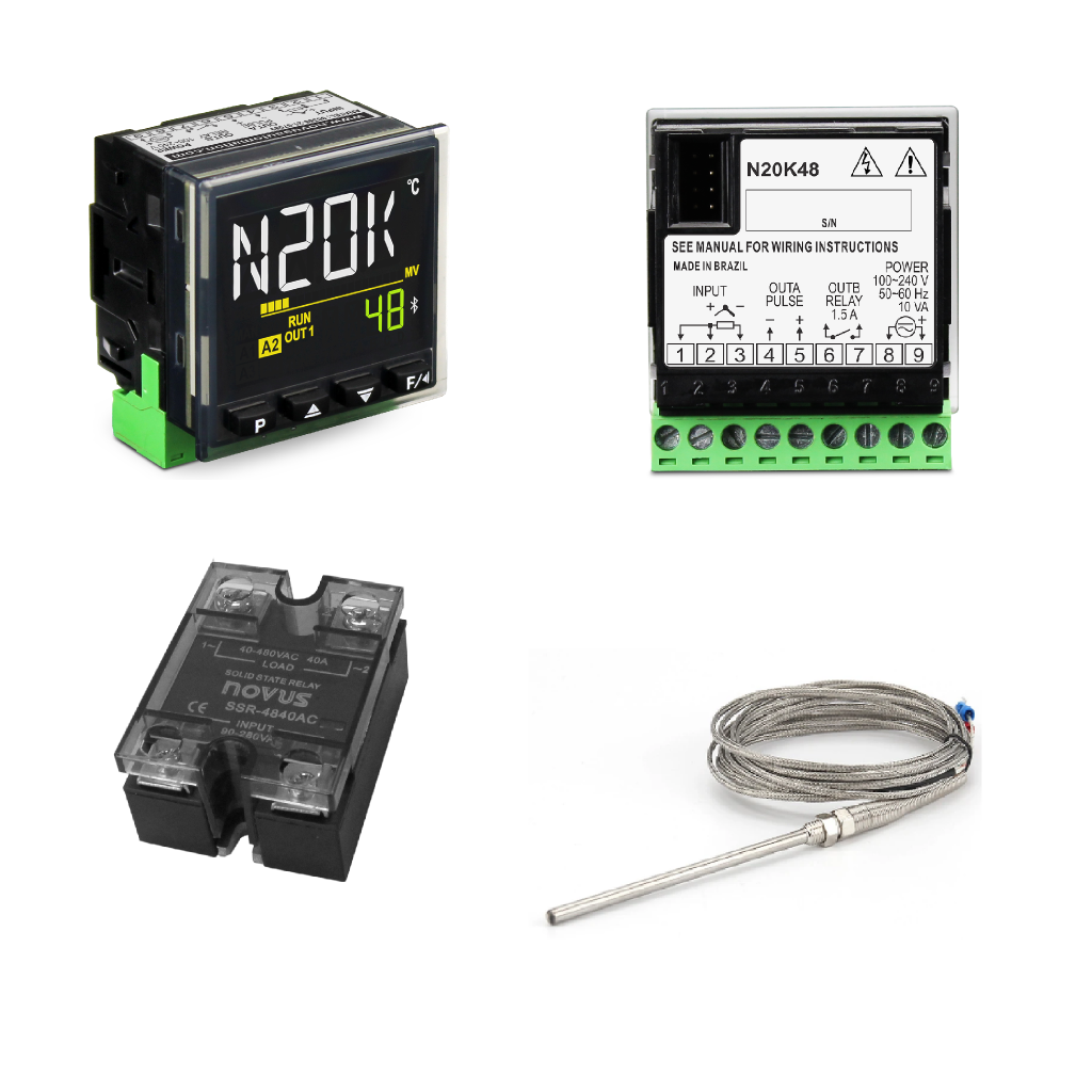 Bluetooth PID Controller Bundle Kit | N20K48, 40A SSR, PT100 or Type K ...