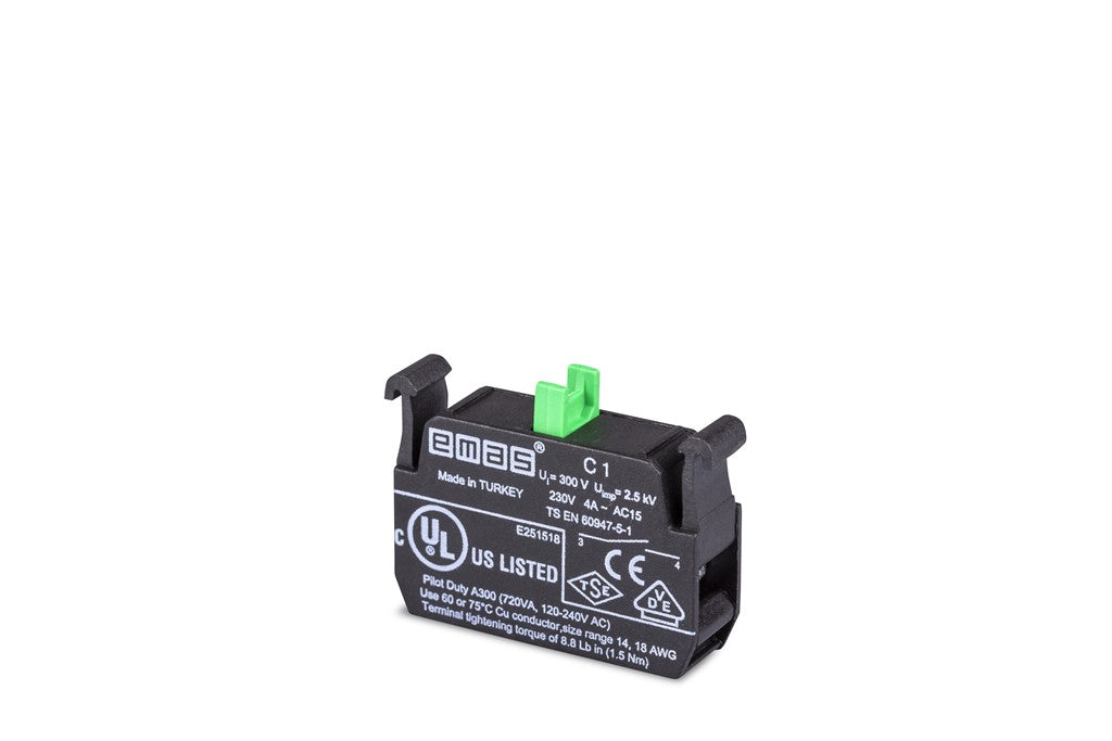 EMAS C1 Normally Open Contact Block | CP/CM Series | UK Stock ...