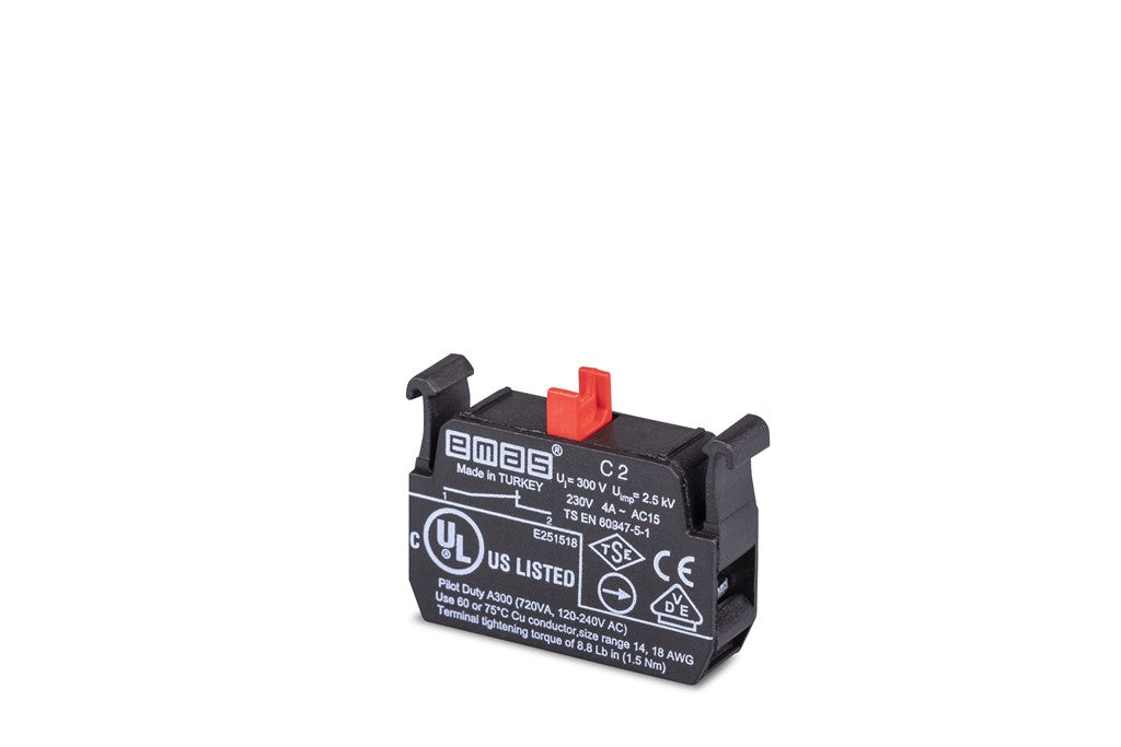 EMAS C2 Normally Closed Contact Block | CP/CM Series | UK Stock ...